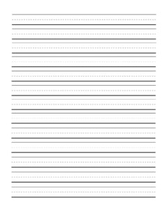 1St Grade Lined Paper Free Printable - smartteachpages.com