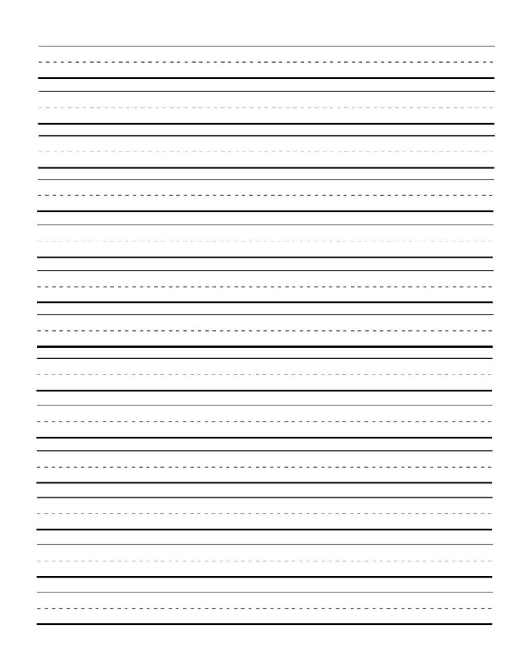 1St Grade Lined Paper Free Printable - smartteachpages.com