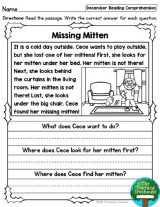 1St Grade Reading Comprehension Free Printable Worksheets ...