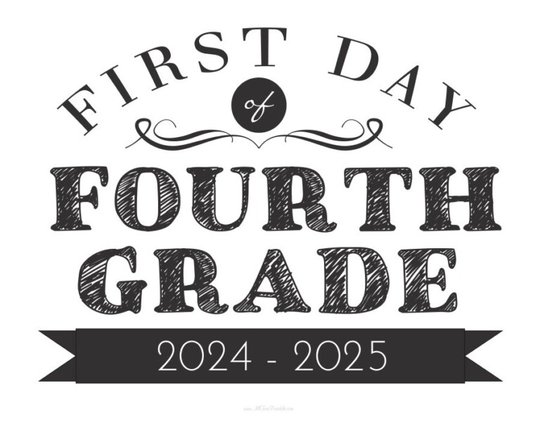 1St Day Of 4Th Grade Free Printable - smartteachpages.com
