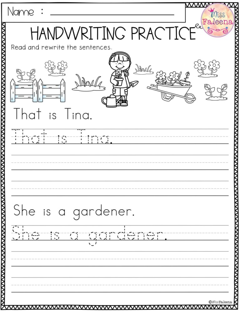 First Grade Writing Worksheets Free Printable - smartteachpages.com