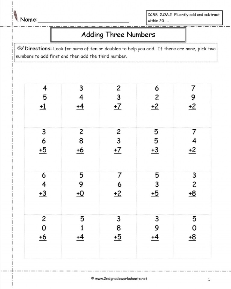 First Grade Math Worksheets Free Printable - smartteachpages.com