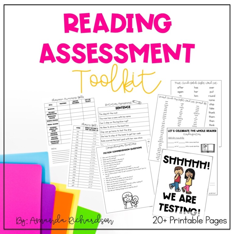 1St Grade Reading Assessment Printable - smartteachpages.com