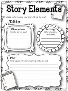 1St Grade Story Elements Worksheets Printable - smartteachpages.com