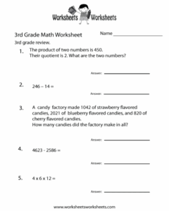 Free Printable Third Grade Math Worksheets - smartteachpages.com