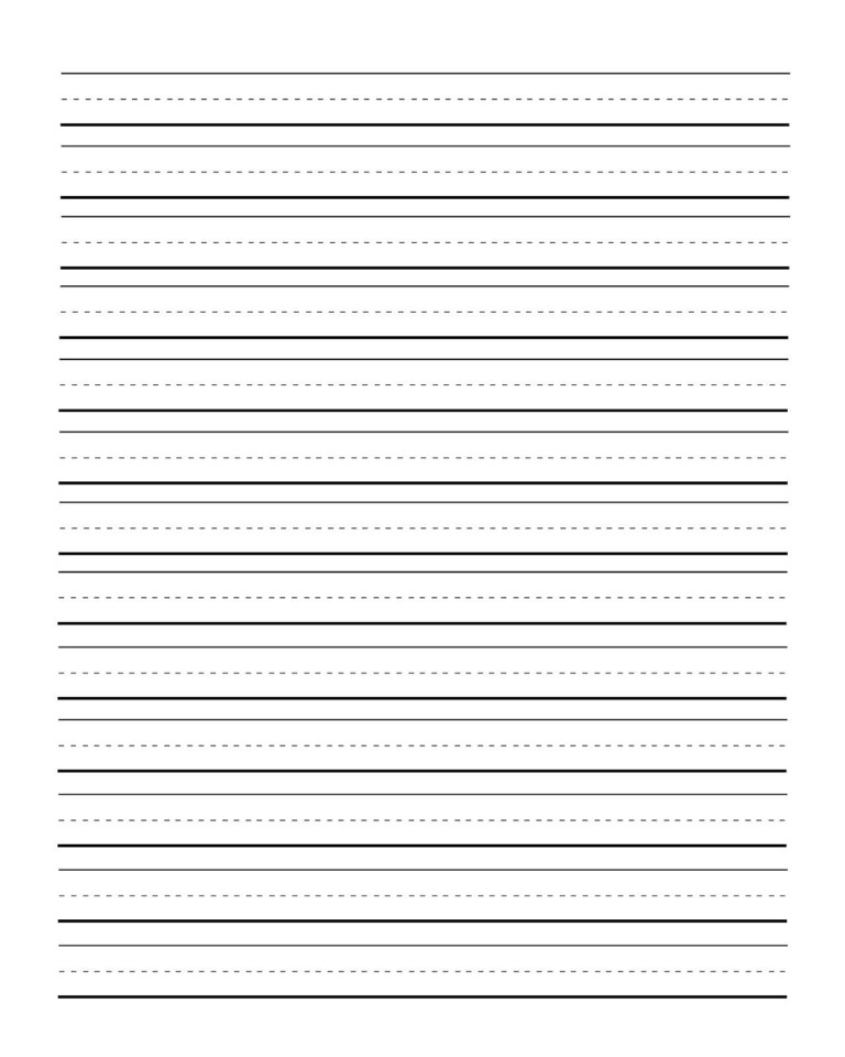 1St Grade Printable Lined Paper Pdf - smartteachpages.com