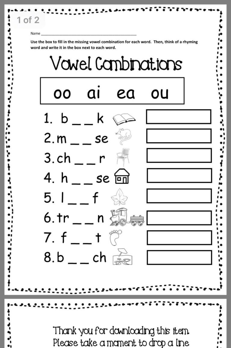 1St Grade Phonics Worksheets Free Printable - smartteachpages.com