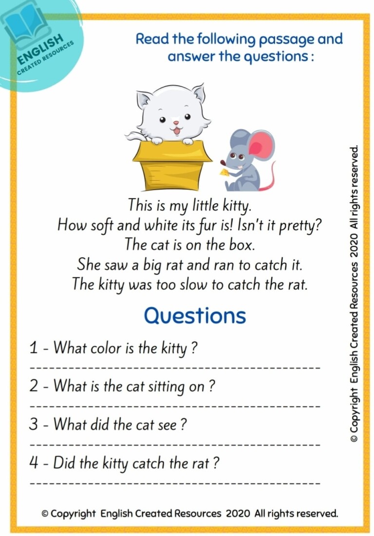 1St Grade Free Printable Reading Worksheets - smartteachpages.com