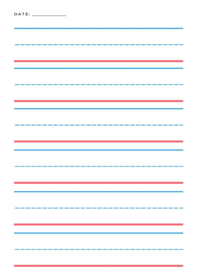 1St Grade Writing Lines Printable - smartteachpages.com